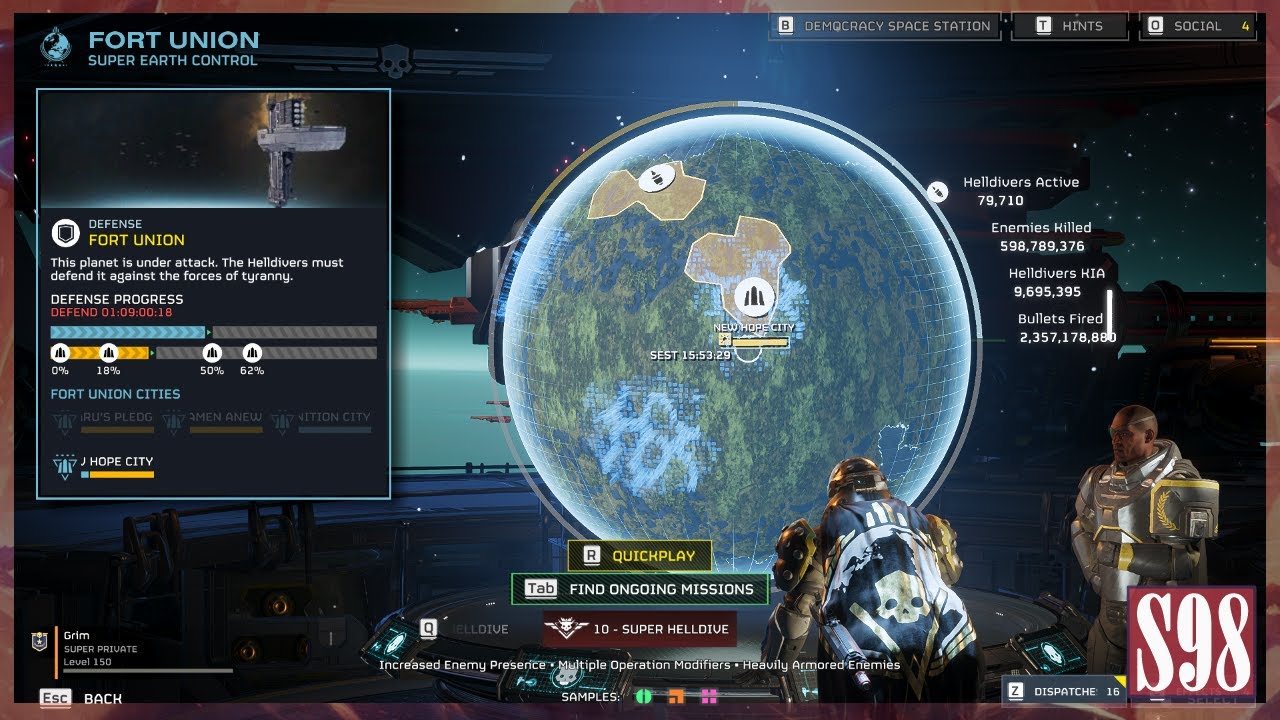 Joining the Fight at Fort Union and New Hope City | Helldivers 2 - YouTube