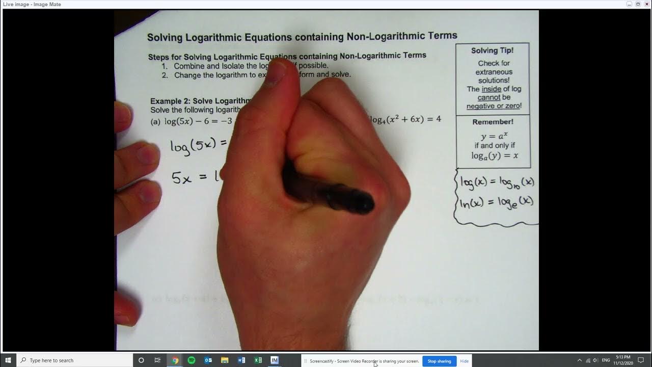 Section 4.6 – Solving Exponential and Logarithmic Equations - YouTube
