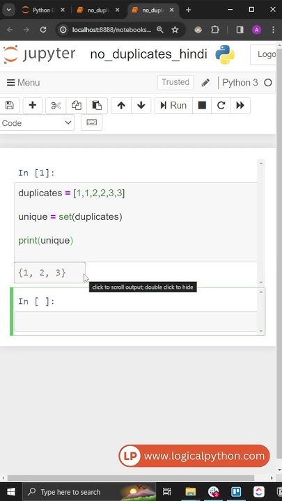 Python Trick To Remove Duplicates From The List Pythonbasics Pythonlearning Youtube