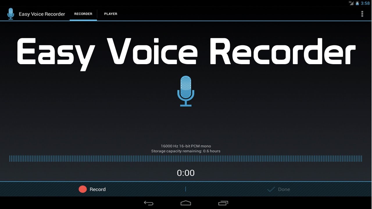 Easy Voice Recorder Quick Review - YouTube
