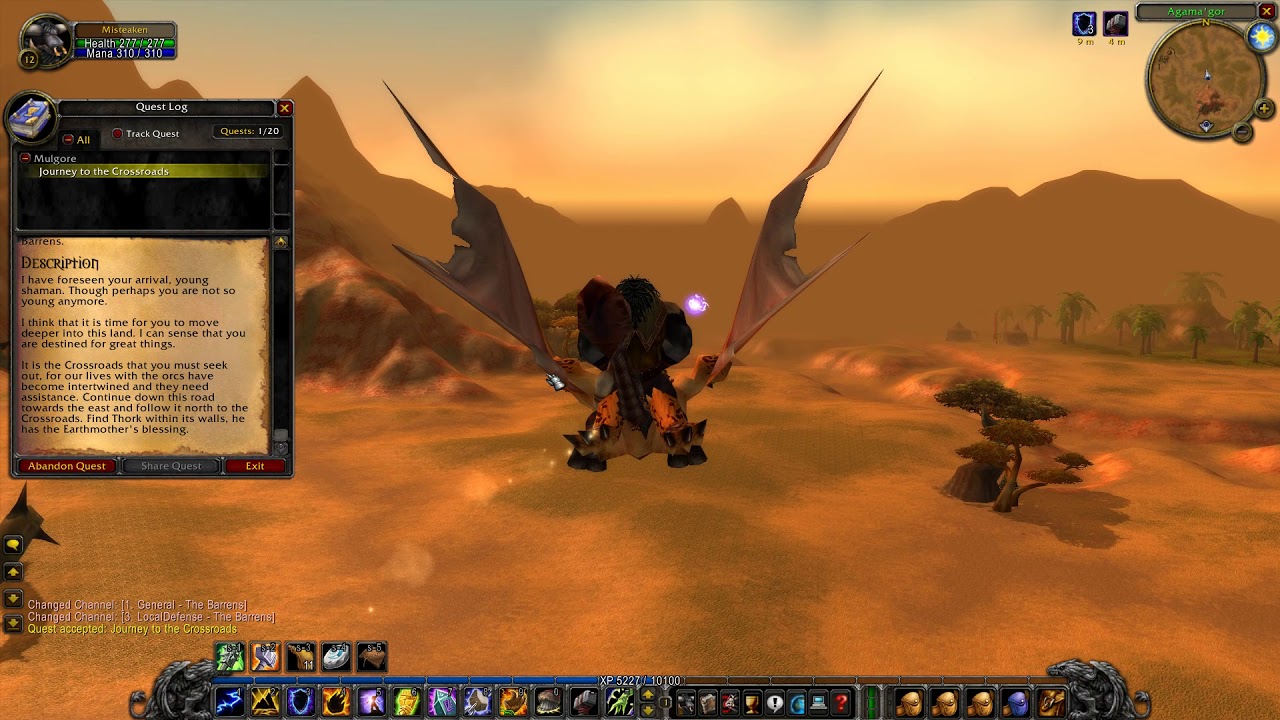 World of Warcraft: Mulgore: Journey to the Crossroads - YouTube