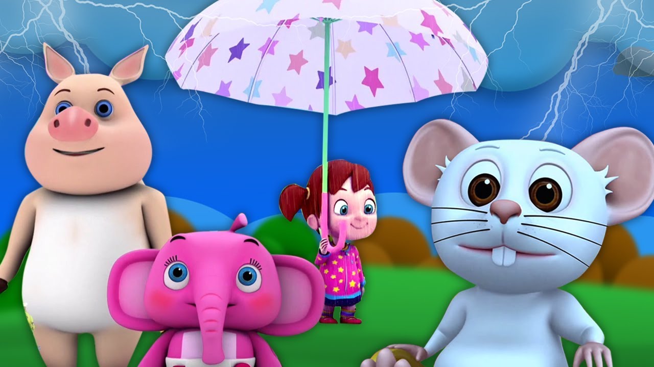 ฉันได้ยินเสียงฟ้าร้อง | เพลงฝนสำหรับเด็ก | บทกวีสำหรับเด็ก | I Hear ...