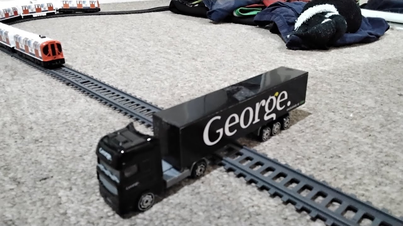George lorry hit by london underground train - YouTube