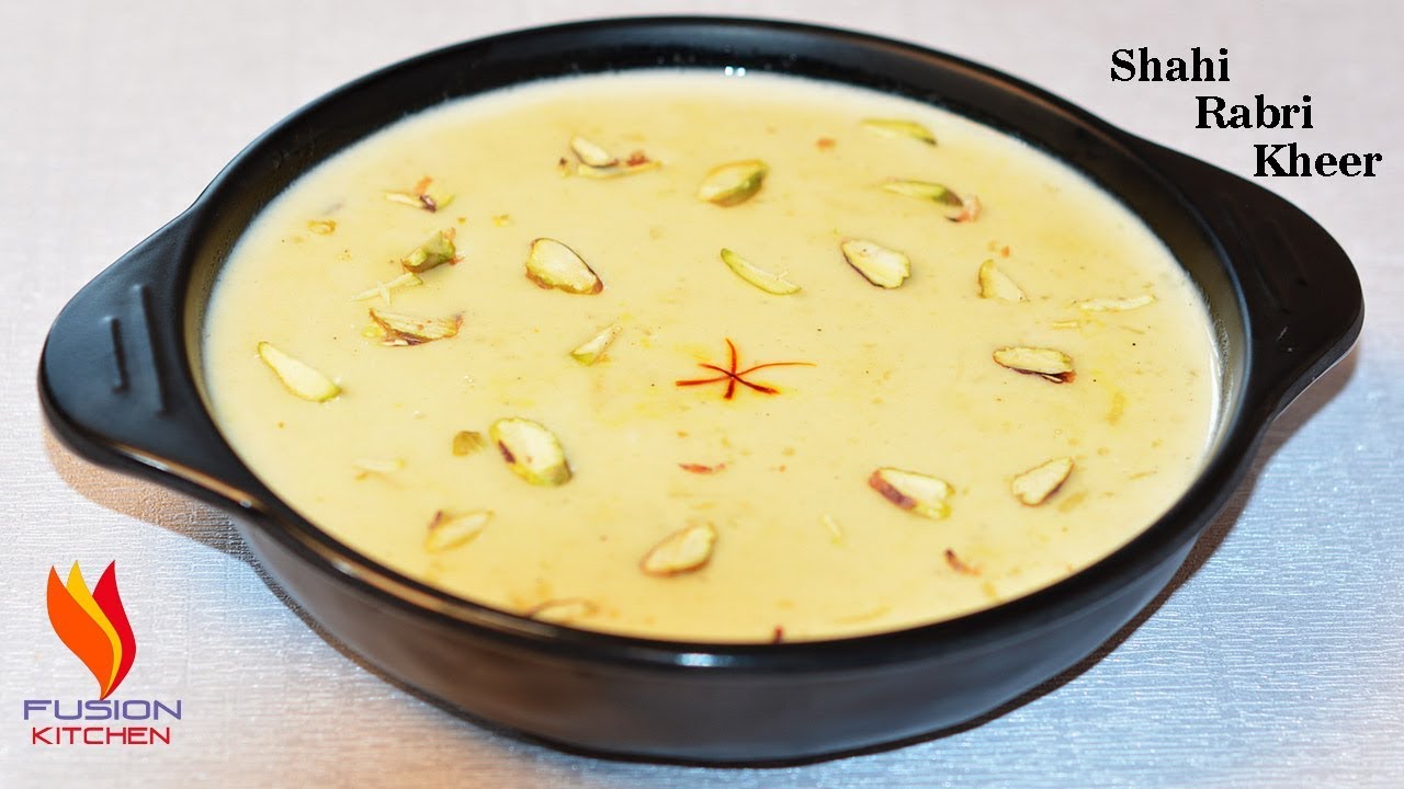 शाही रबड़ी खीर | Shahi Rabri Kheer Recipe | Quick & Easy Rabri Kheer ...