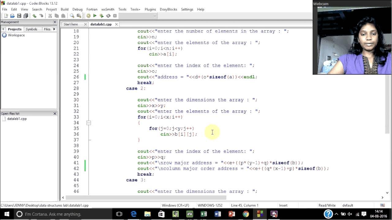 calculating address of row major and column major(1D,2D,3D) - YouTube