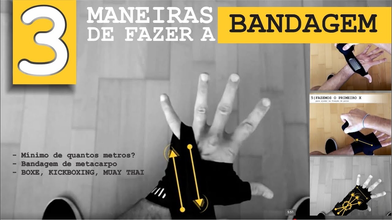 BANDAGEM BOXE - 3 TIPOS DE BANDAGEM PARA O BOXE, MUAYTHAI, KICKBOXING ...
