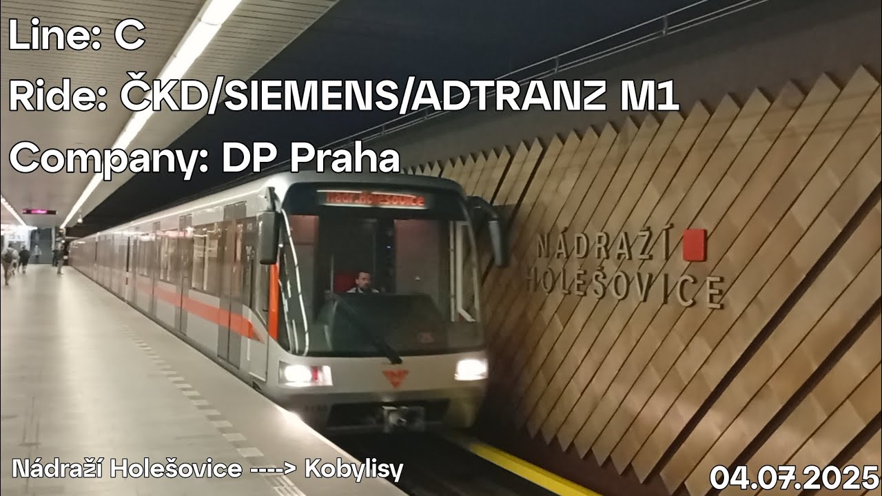 Line: C Ride: ČKD/SIEMENS/ADTRANZ M1 Company: DP Praha to Kobylisy ...