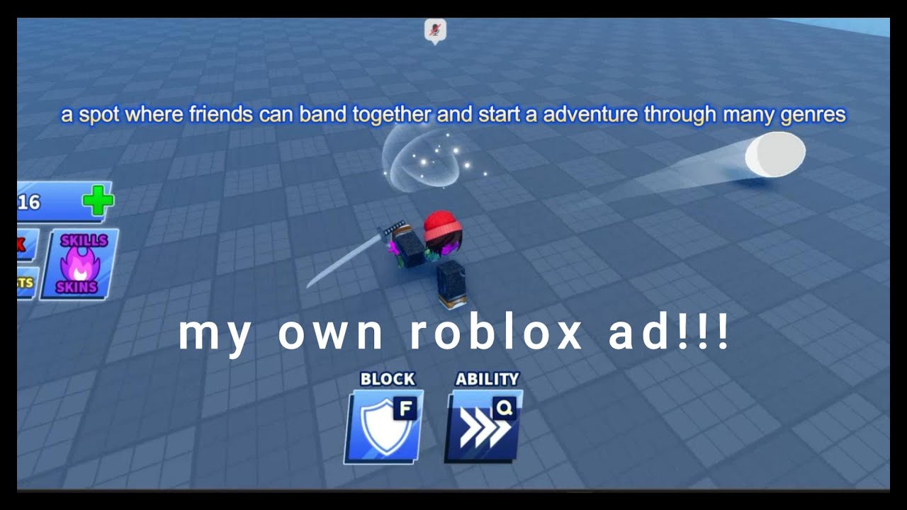 my first ever roblox ad! - YouTube
