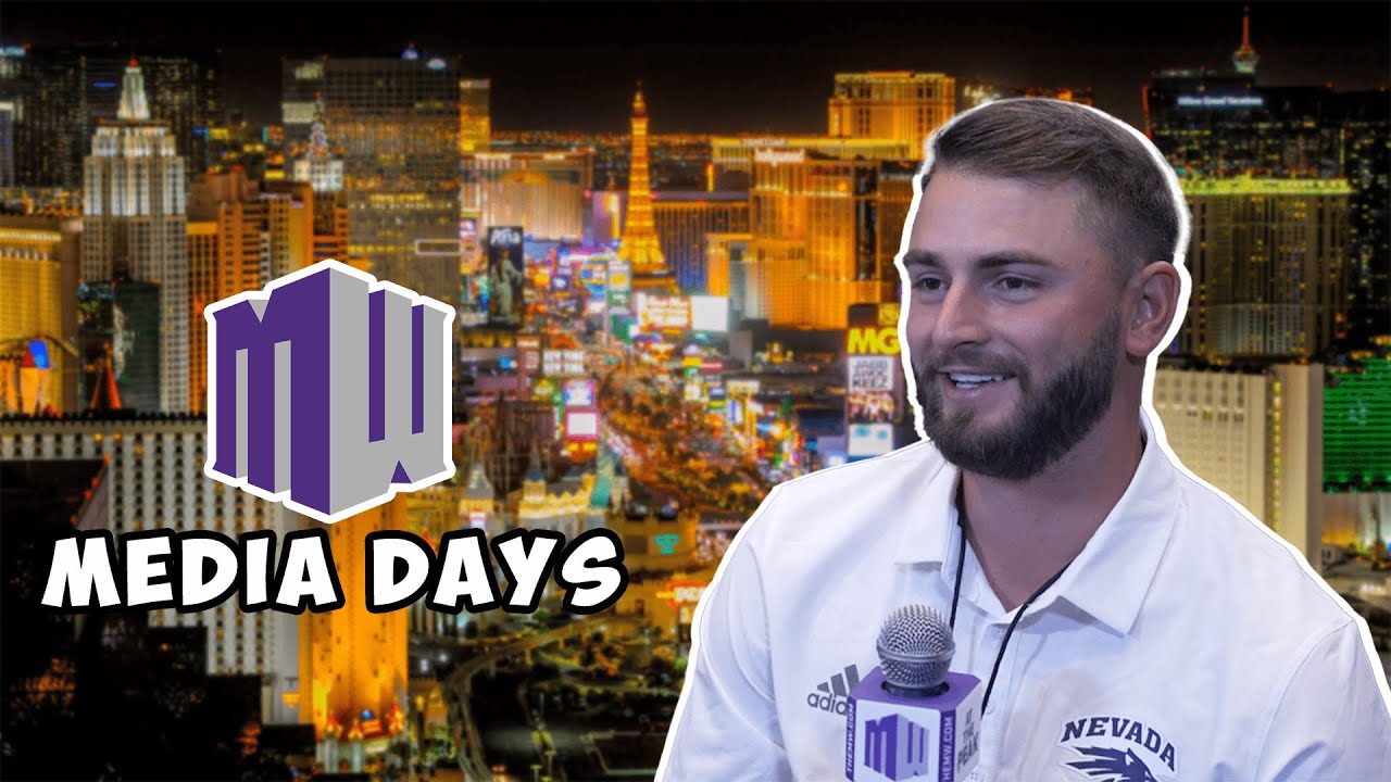Nevada kicker Brandon Talton talks at the Mountain West's Media Days ...