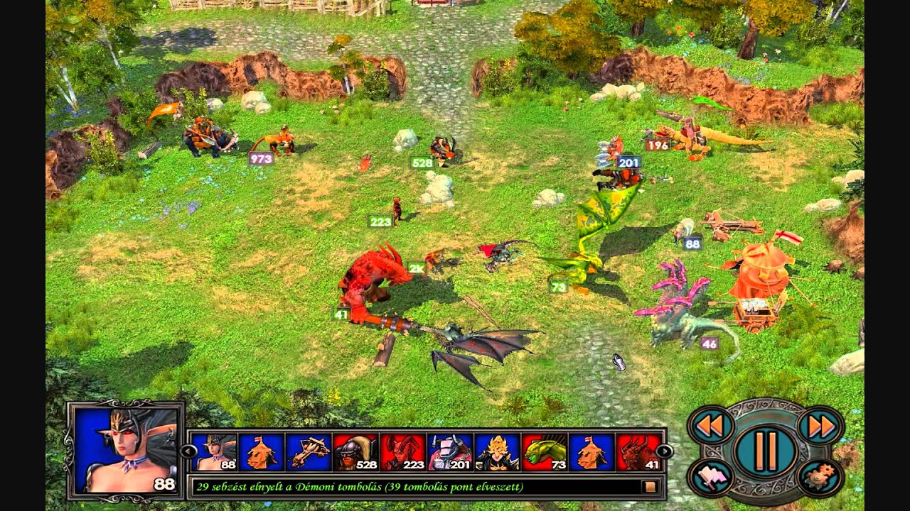 Heroes of Might and Magic 5 - Battle (Orcs vs Warlocks) - YouTube