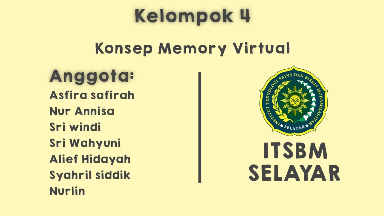 Konsep Memory Virtual | Pengantar Organisasi Komputer | ITSBM SELAYAR ...
