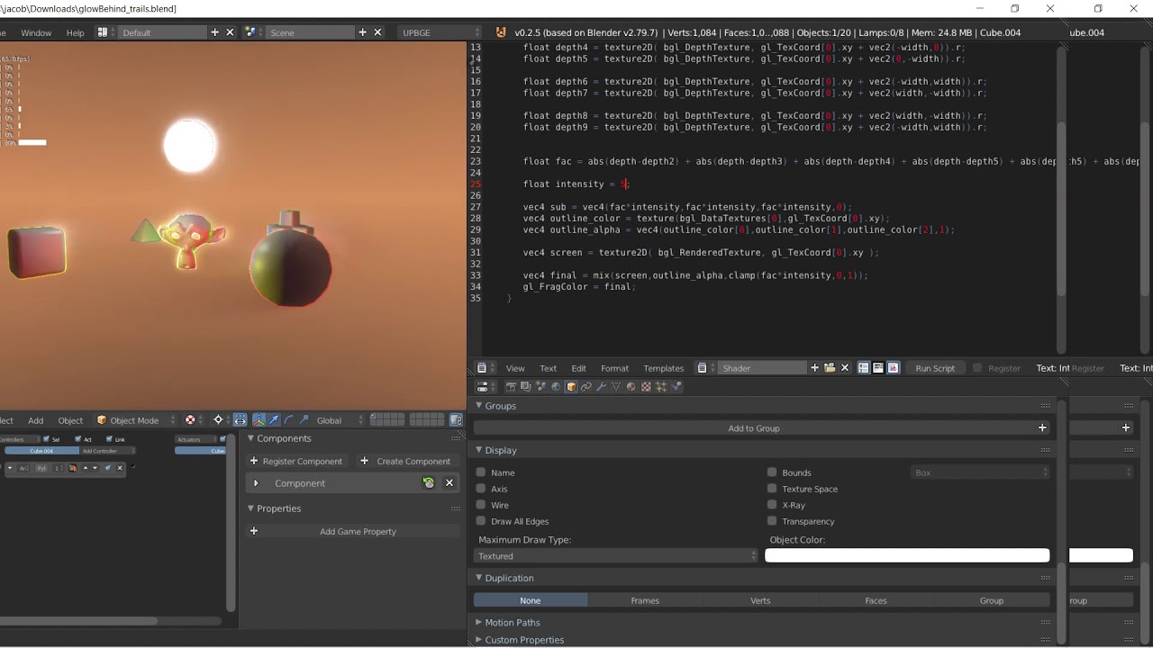 Glow Behind Temporal; Bloom + outline shader combined - YouTube
