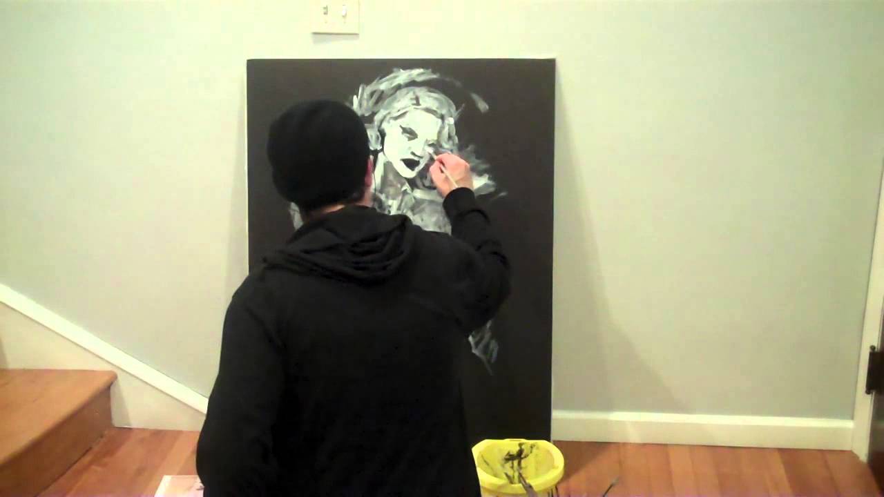 30 minute acrylic painting in 4 minutes !!! - YouTube
