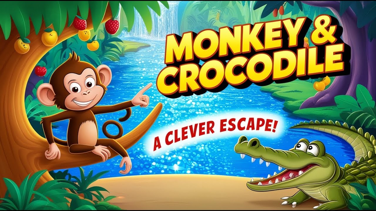 🐒 The Clever Monkey & The Tricky Crocodile 🐊 | A Fun Jungle Adventure for Kids | The inspiring ...