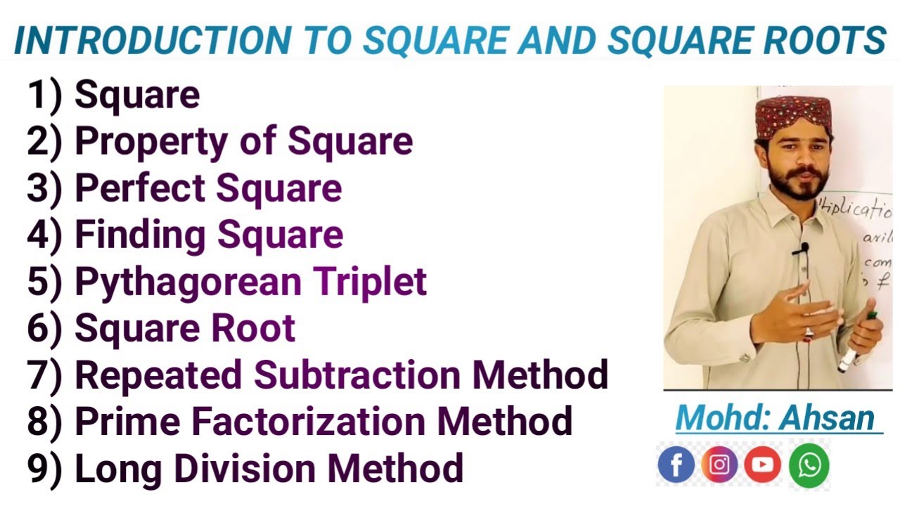 What Is Square And Square Root | Square Root | Tricks | In Hindi - YouTube