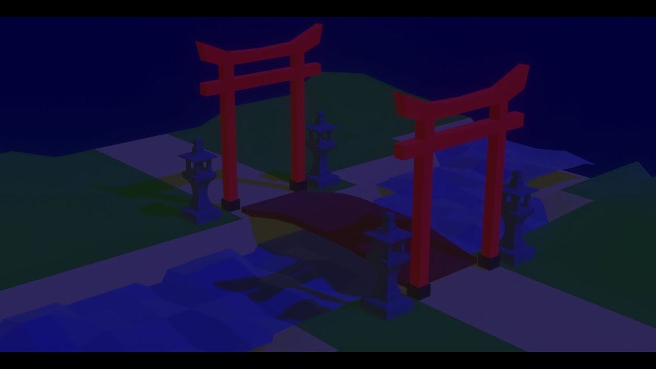 Low Poly Japanese Bridge || Blender Speed Model - YouTube