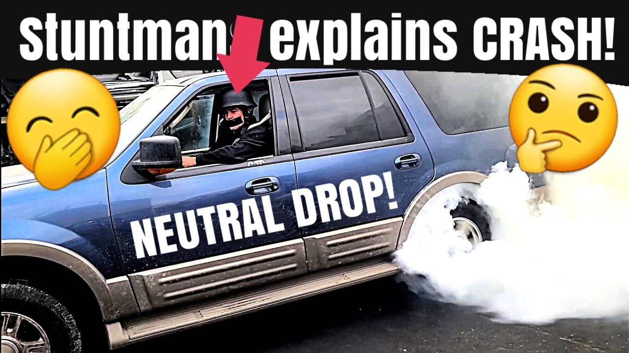 Stuntman Explains BIG Burnout & Donut GATE CRASH! NEUTRAL DROP! - YouTube
