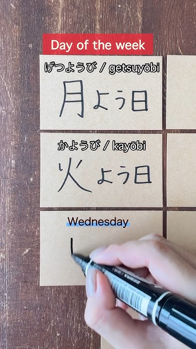 Day of the week🇯🇵🗓️ #japanese #nihongo #kanji #learnjapanese # ...