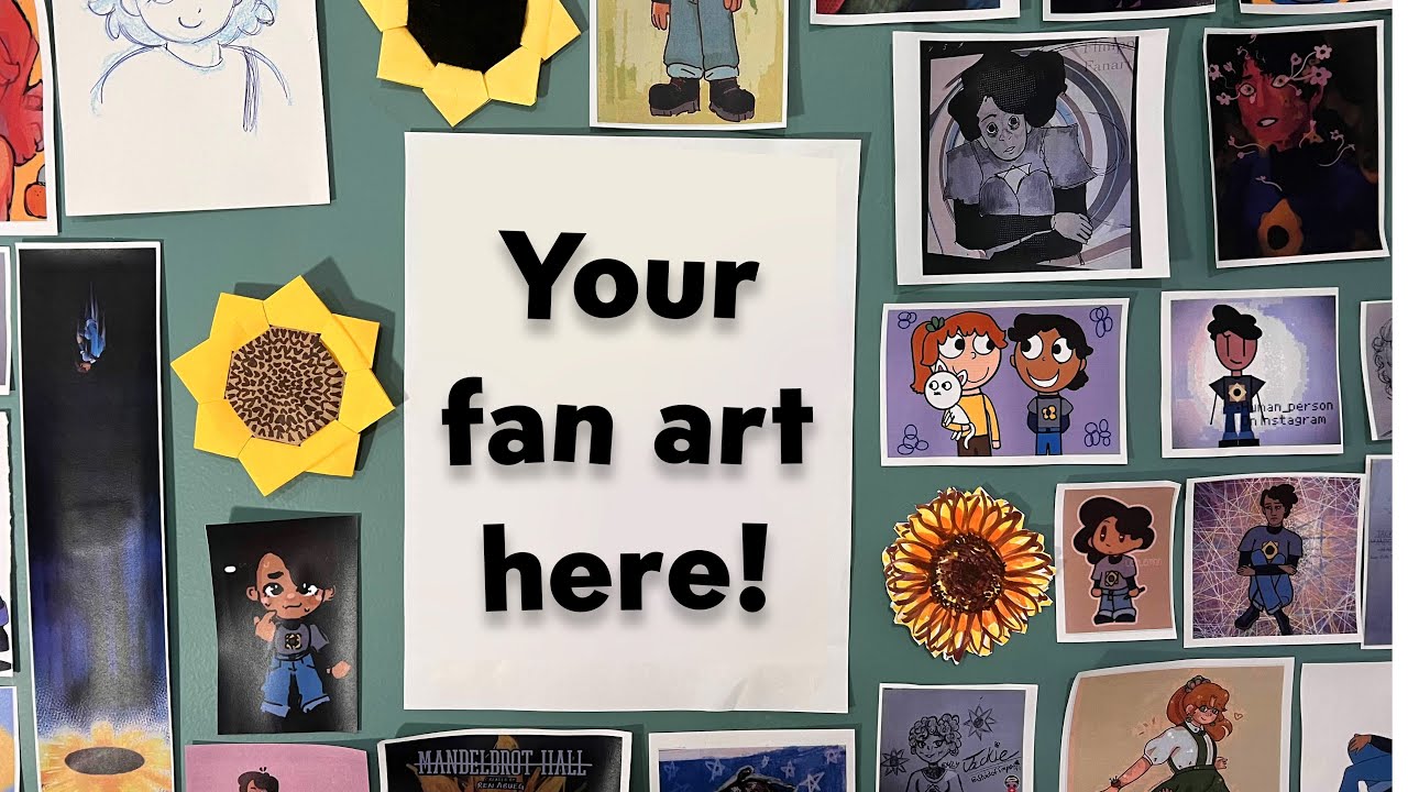 Putting your fan art on our wall, LIVE! - YouTube