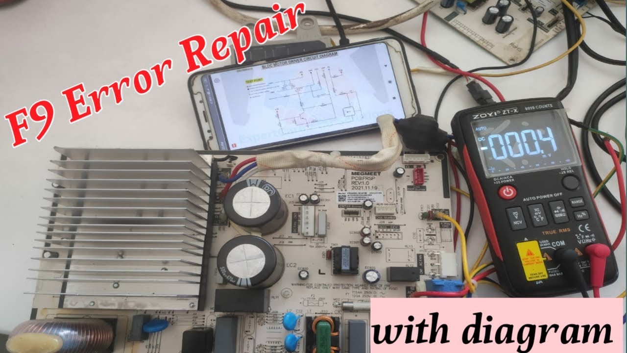 F9 error repair/ Bldc circuit repair.F9 error repair in Panasonic - YouTube