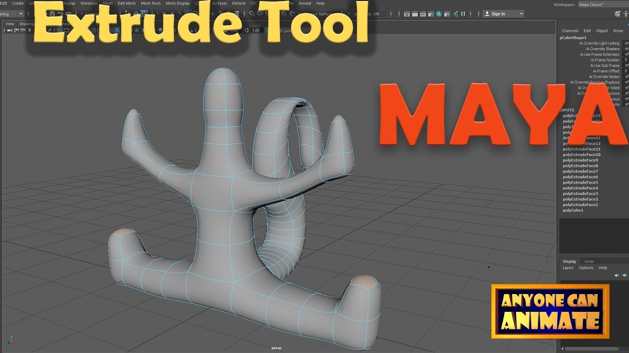 Extrude Tool Maya 2018 - YouTube