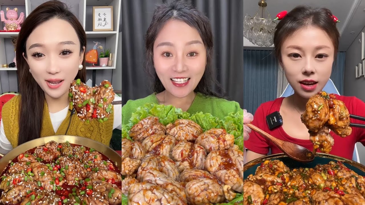 Eating Pig Brain Reminds Me of Hot Pot Brain. It's so Delicious. Spicy ...