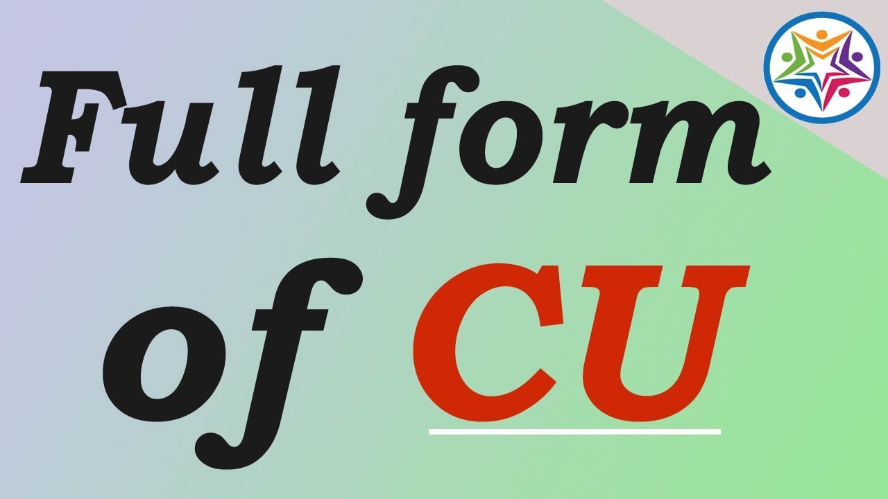 What Is The Full Form Of CU Full Form Of CU In Hindi YouTube