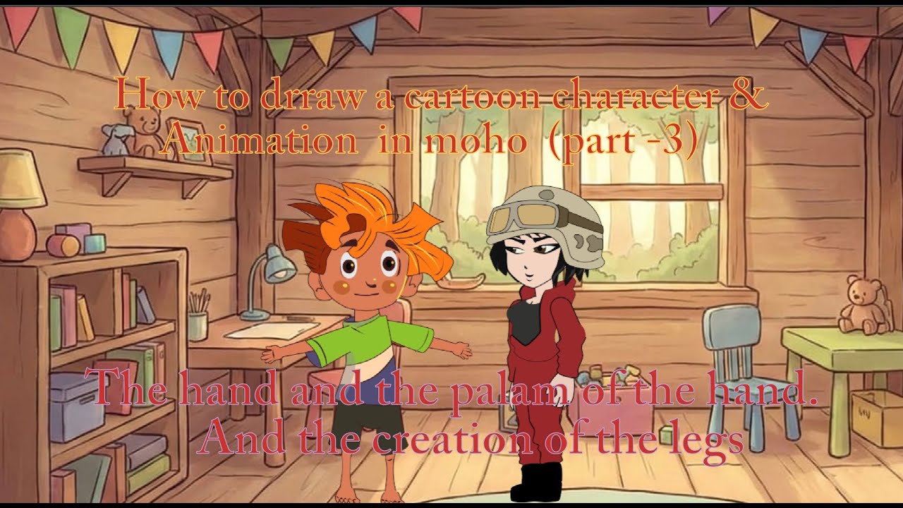 How to draw a cartoon character & Animation in moho (part -3) tutorial ...