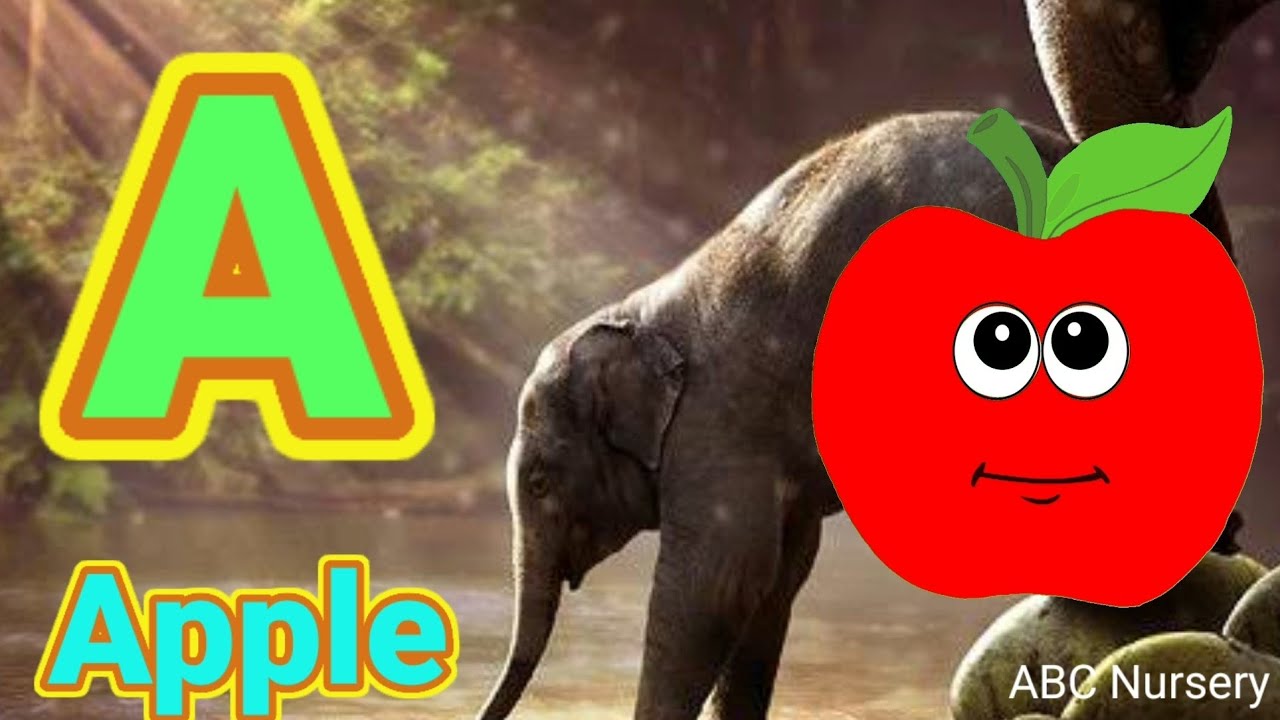 ABC learning@ ABC Nursery || A for Apple || B for ball || C for cat # ...