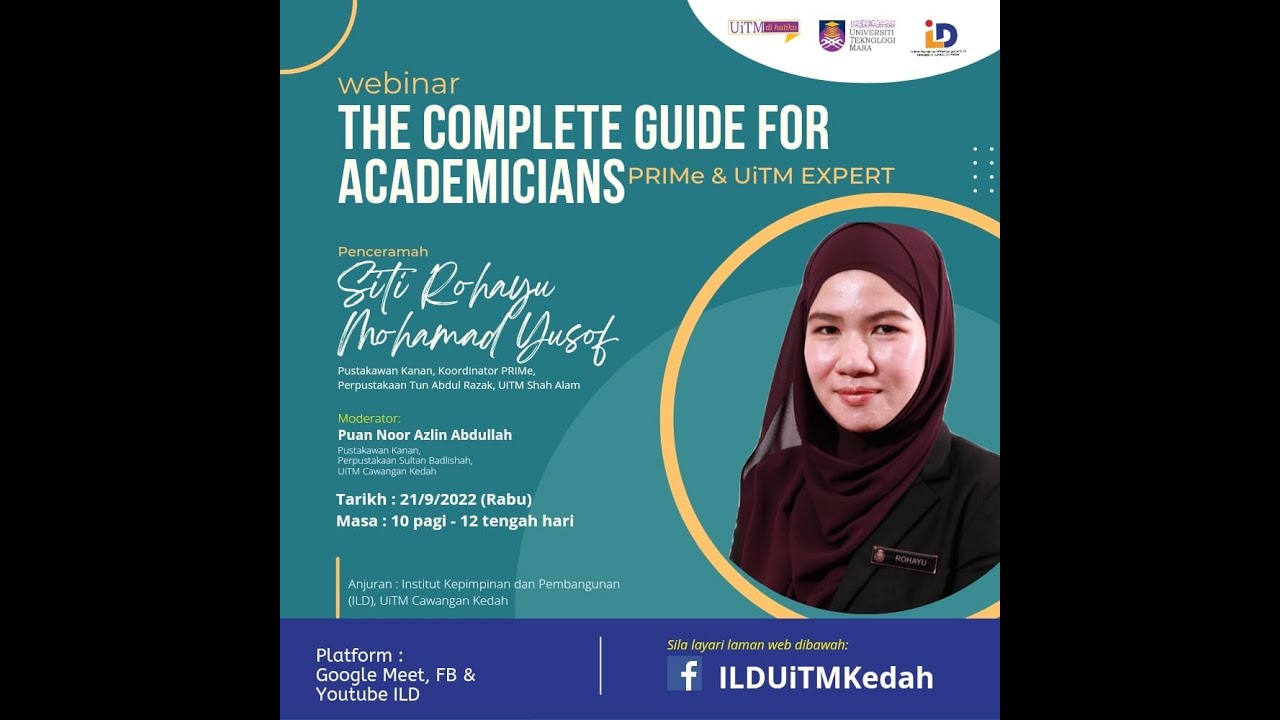 Webinar : The Complete Guide for Academicians PRIMe & UiTM EXPERT - YouTube