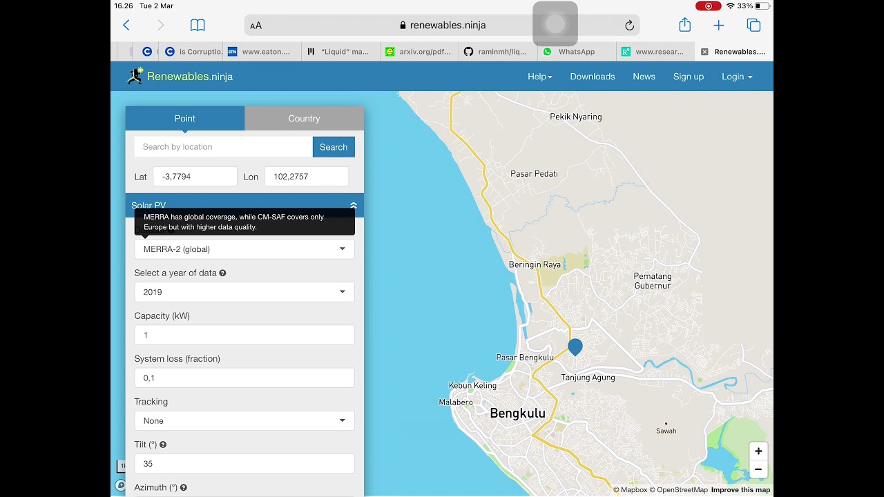 Mengunduh data dari renewables.ninja - YouTube