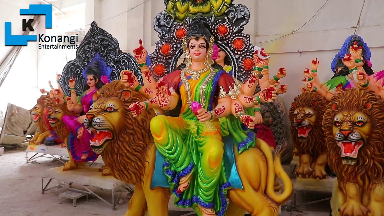 Durga Murti Making 2022 | Big Durga Mata Idols Making | Dhoolpet | # ...
