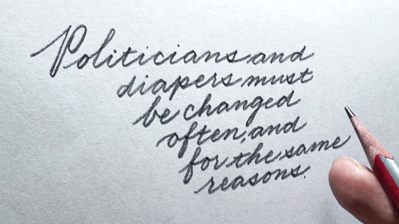 Cursive Handwriting with Pencil | Mark Twain Quote - YouTube