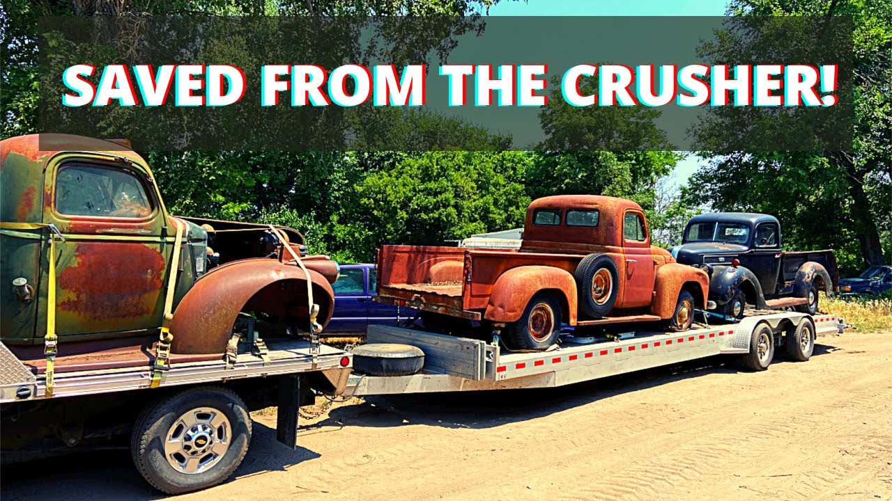 Loading Antique Trucks And Crushing Cars! - YouTube