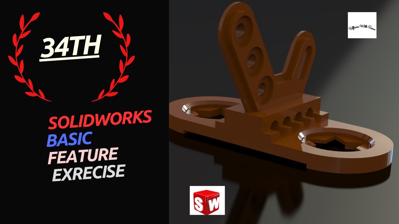 Solidworks feature basic exercise 34 - YouTube