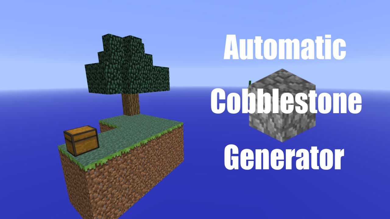 SIMPLE Automatic AFK cobble genetator for skyblock and survival ...