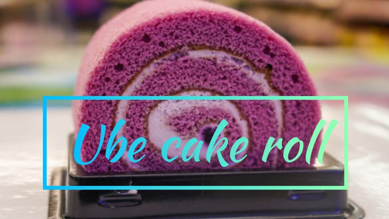 ube roll cake - YouTube