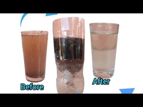 how to make a water filter at home || DIY water filter school project ...
