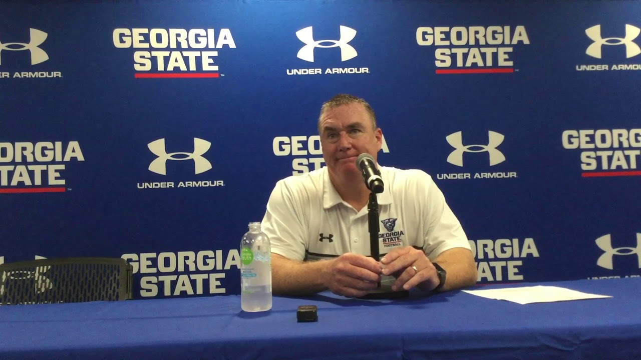 Coach Elliott Press Conference after 52-33 win over Troy - YouTube