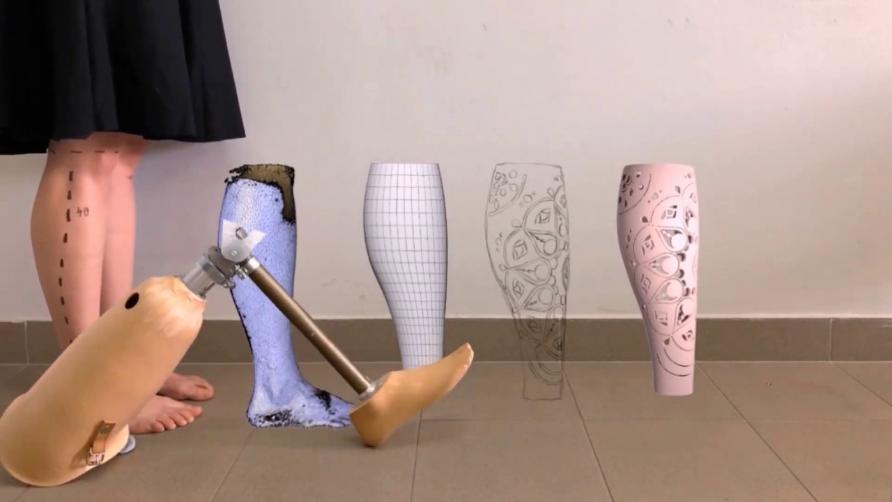 The design process of prosthetic leg cover - YouTube