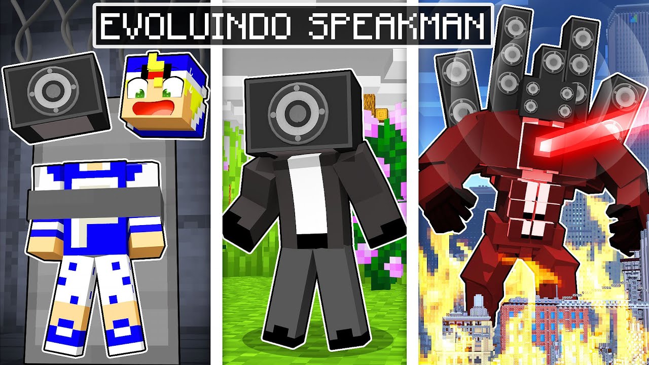Evoluindo SPEAKMAN para SPEAKMAN DEUS no Minecraft - YouTube