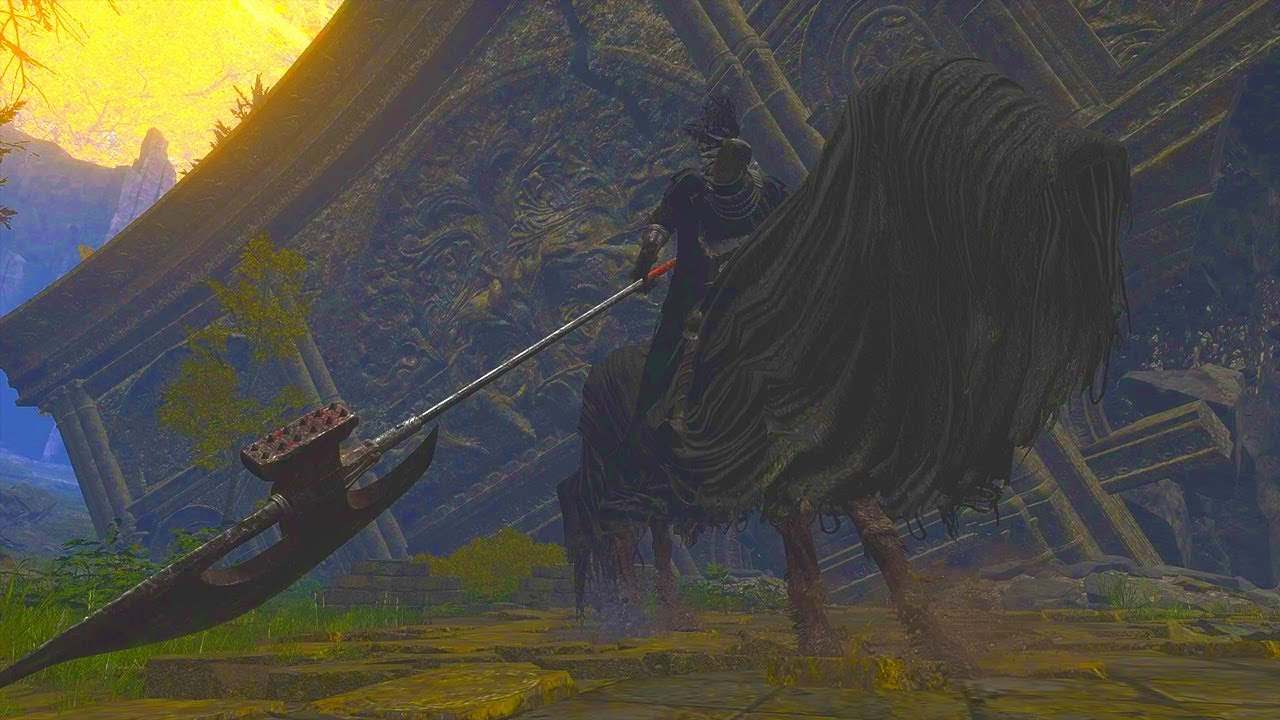 Elden Ring Night's Cavalry (Flail) & (Glaive) Boss Fight - YouTube