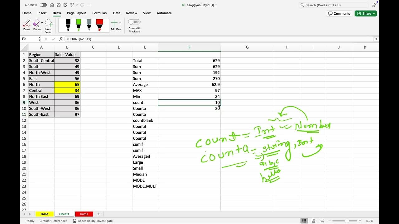 Day 1 excel class basic function || complete data analyst course - YouTube