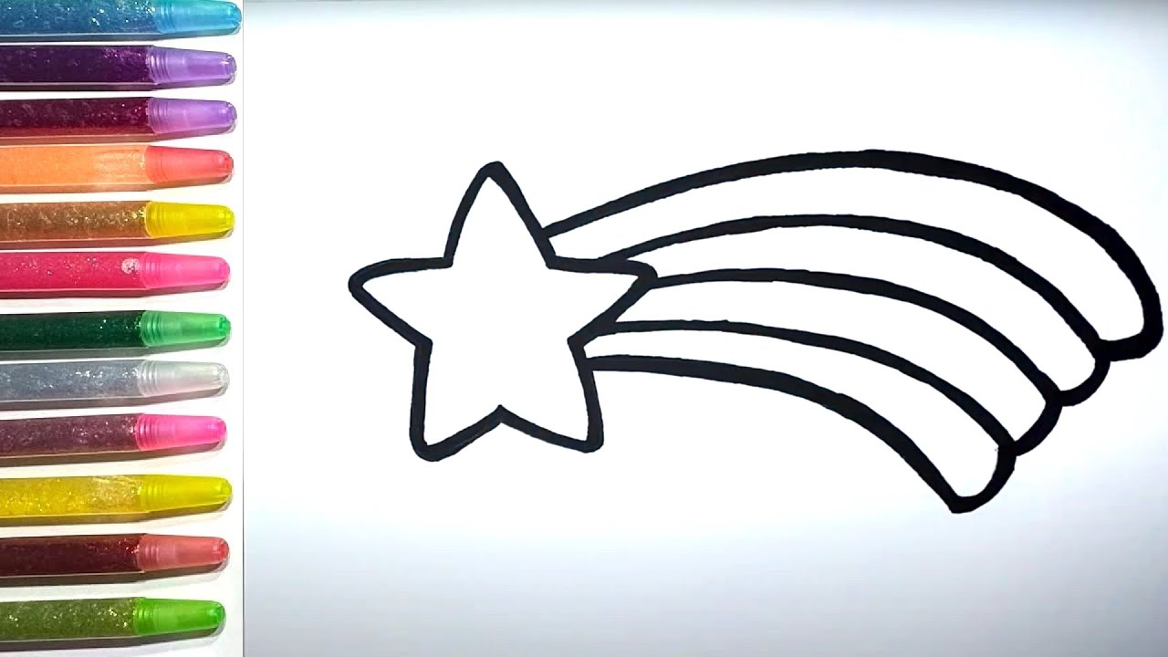 Rainbow star and 1,2,3 Drawing, Colouring and Painting for Kids ...