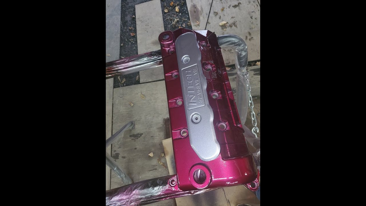Finished painting the valve covers - YouTube