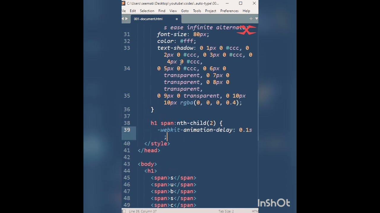 Jumping Text Html Css Viral Coding Youtubeshorts Shortvideo Programming Webdesign Youtube