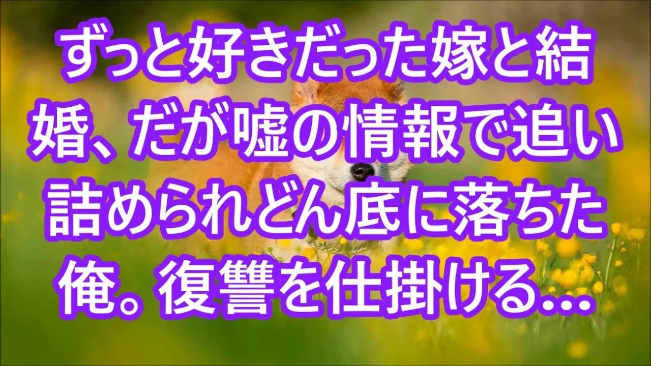 【修羅場/スカッとする話】 ずっと好きだった嫁と結婚、だが嘘の情報で追い詰められどん底に落ちた俺。復讐を仕掛ける Youtube