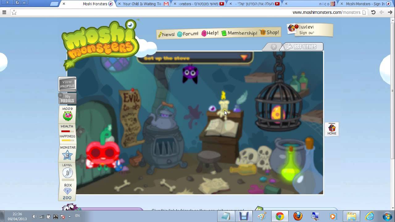 moshi monsters lady rox - מושי מונסטרס ליידי רוקס - YouTube