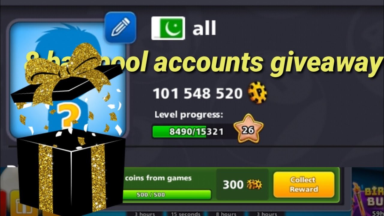 8 ball pool accounts giveaway winner - YouTube