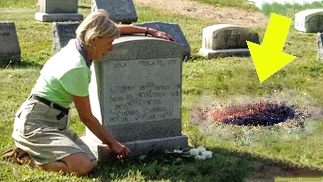 While Cleaning Her Husband's Grave, She Noticed a Strange Hole. What ...